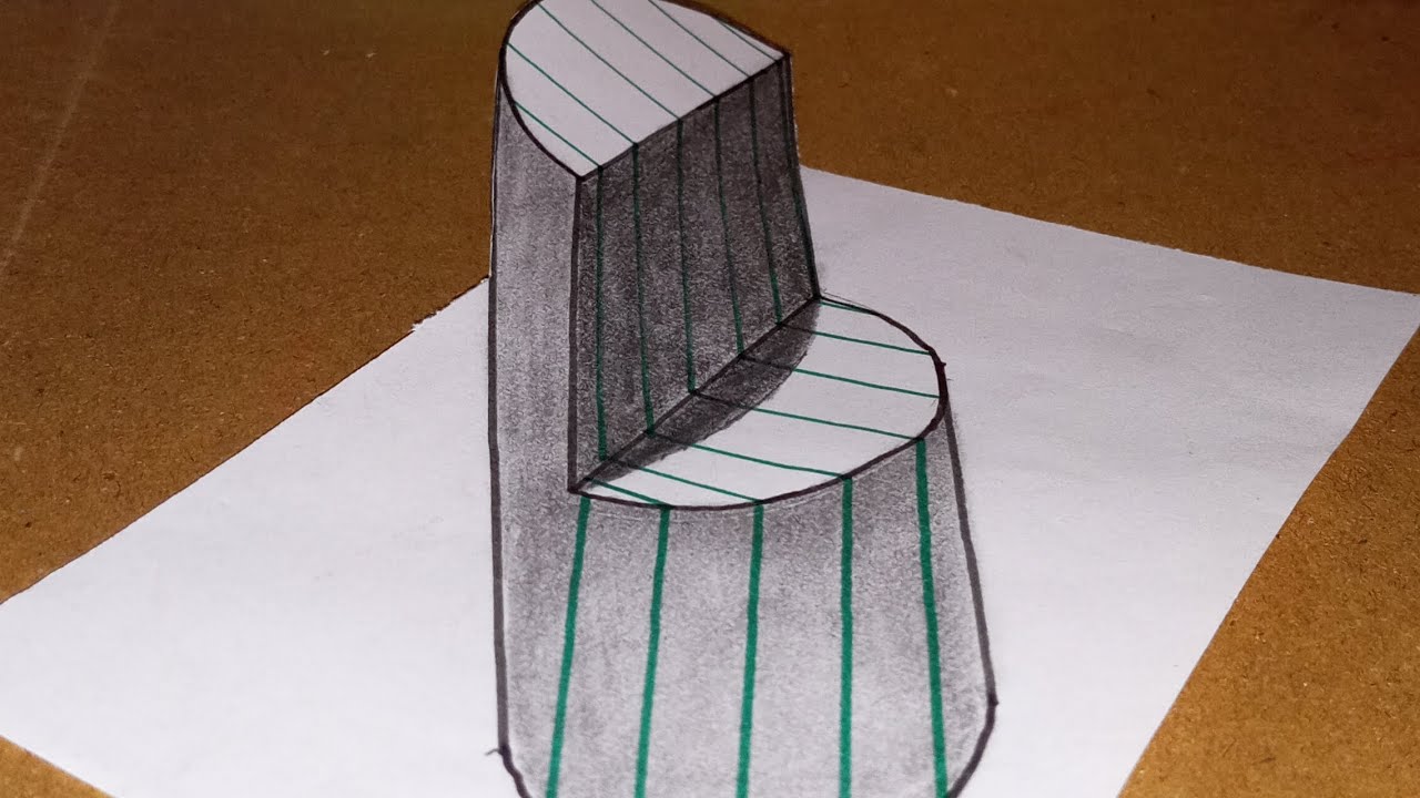 trick on the 3d hole drawing||optical illusion 3d tutorial drawing step ...