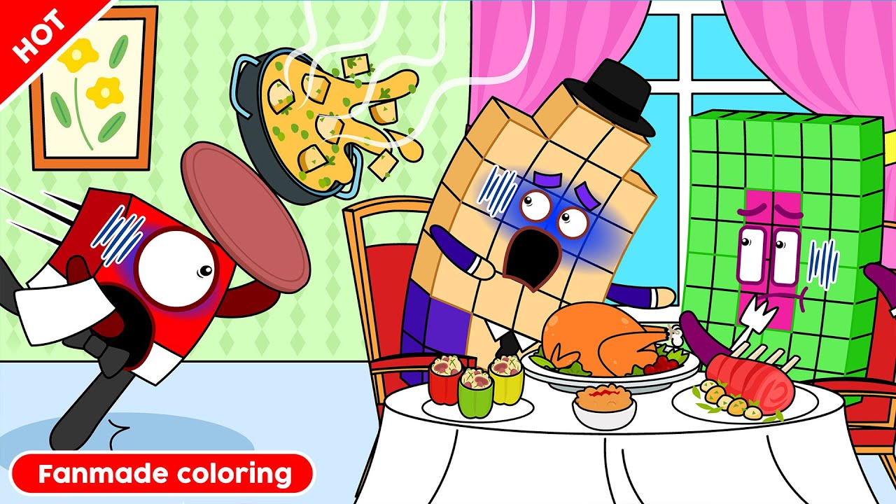 Watch Out NB 26! The Food Is Coming | Numberblocks Fanmade Coloring ...