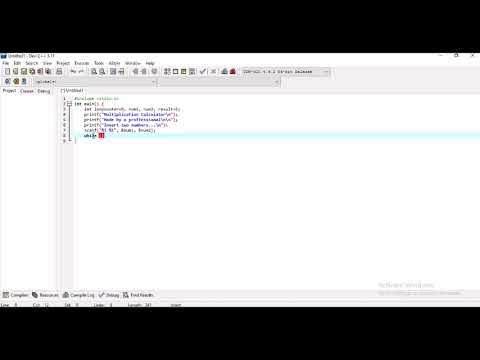 A C program to multiply 2 numbers with no multiplication operator - YouTube