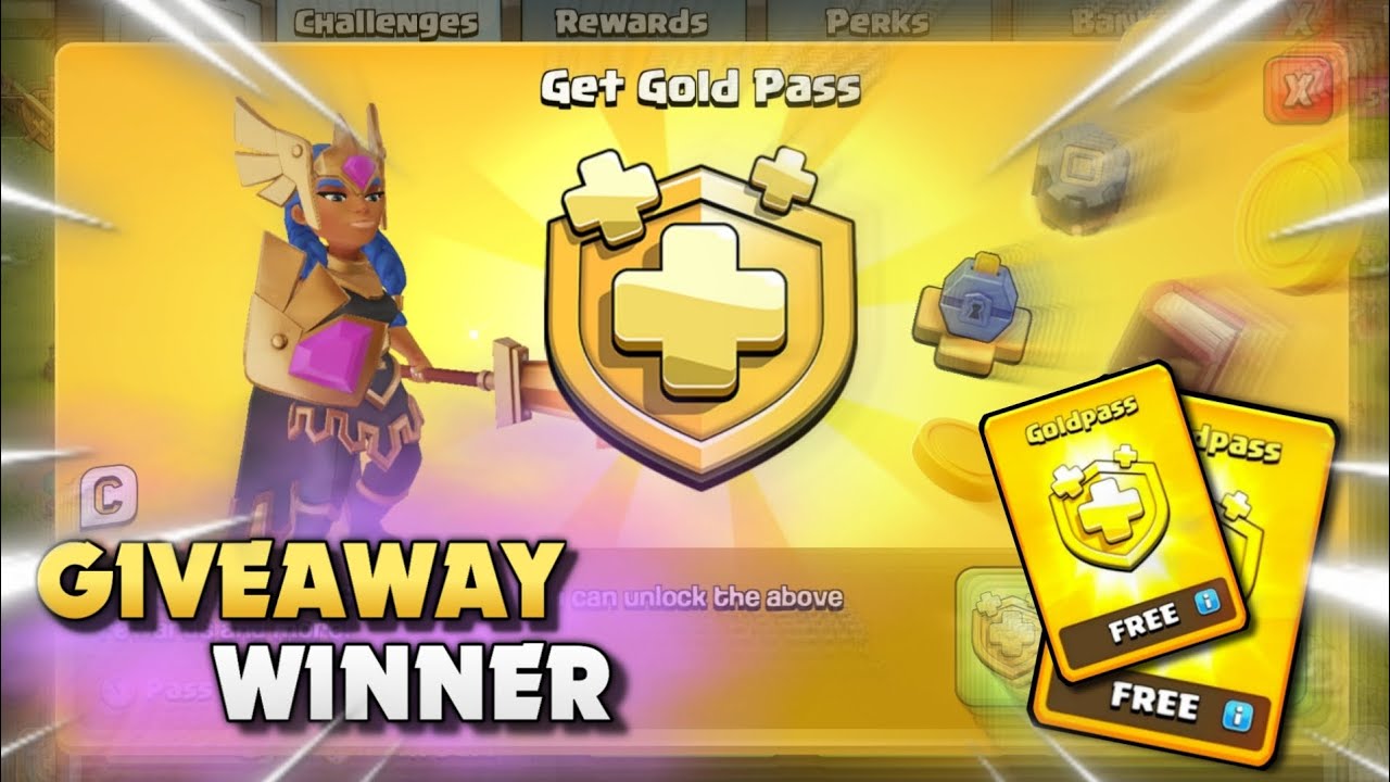 Gold Pass Giveaway Winner announced 🤩 clash of clans - YouTube