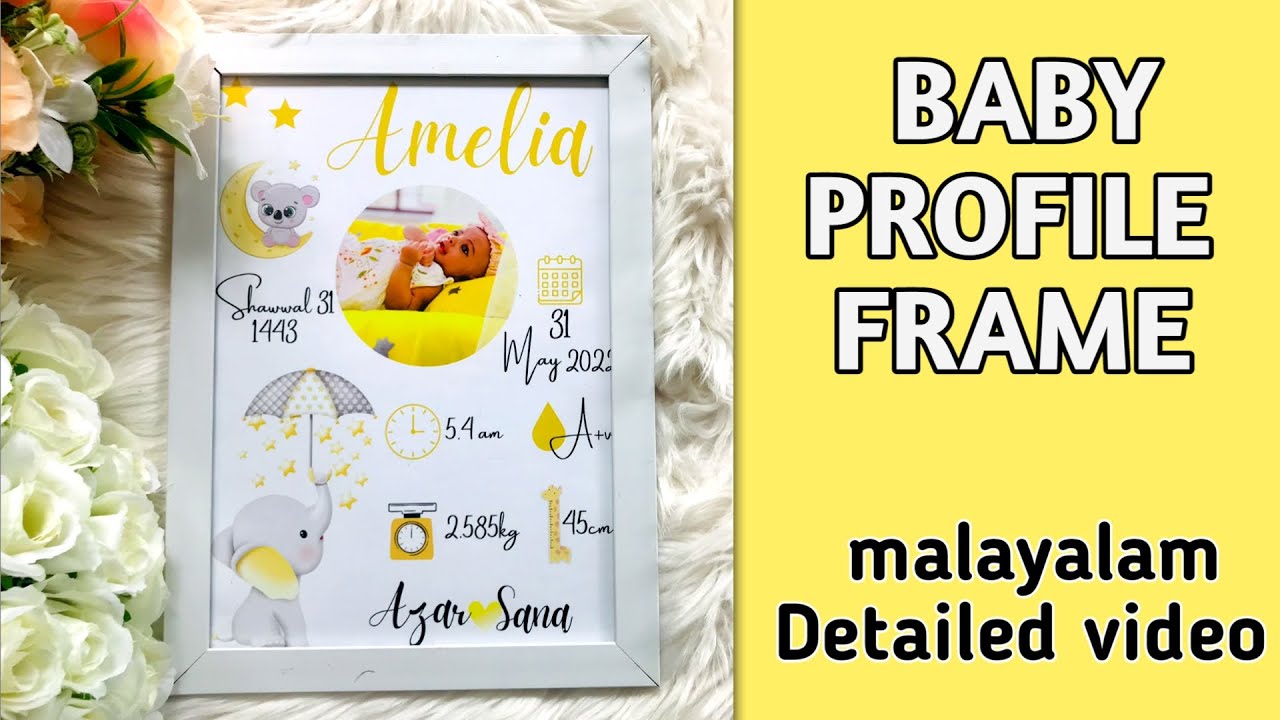 baby profile frame | how to edit baby birth details frame | baby ...