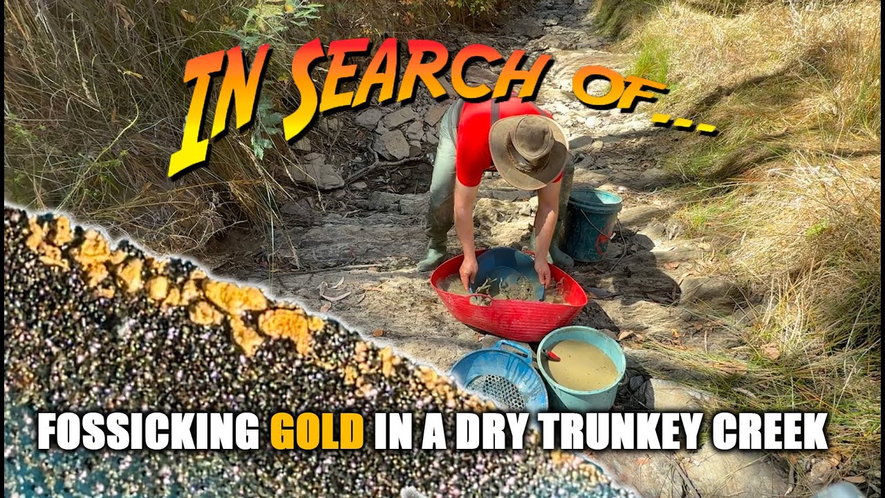 Fossicking for Gold in a dry Trunkey Creek (NSW) - YouTube