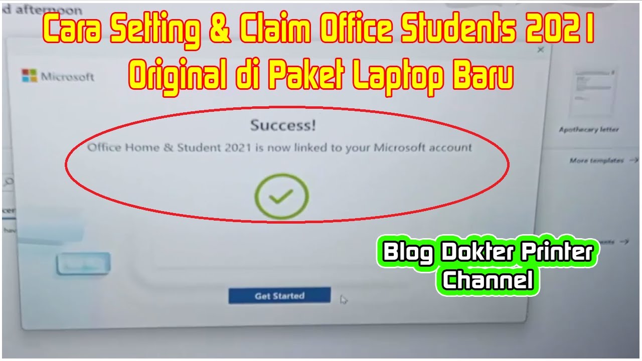 Cara Setting dan Claim Office Home & Students 2021 Original di Paket ...