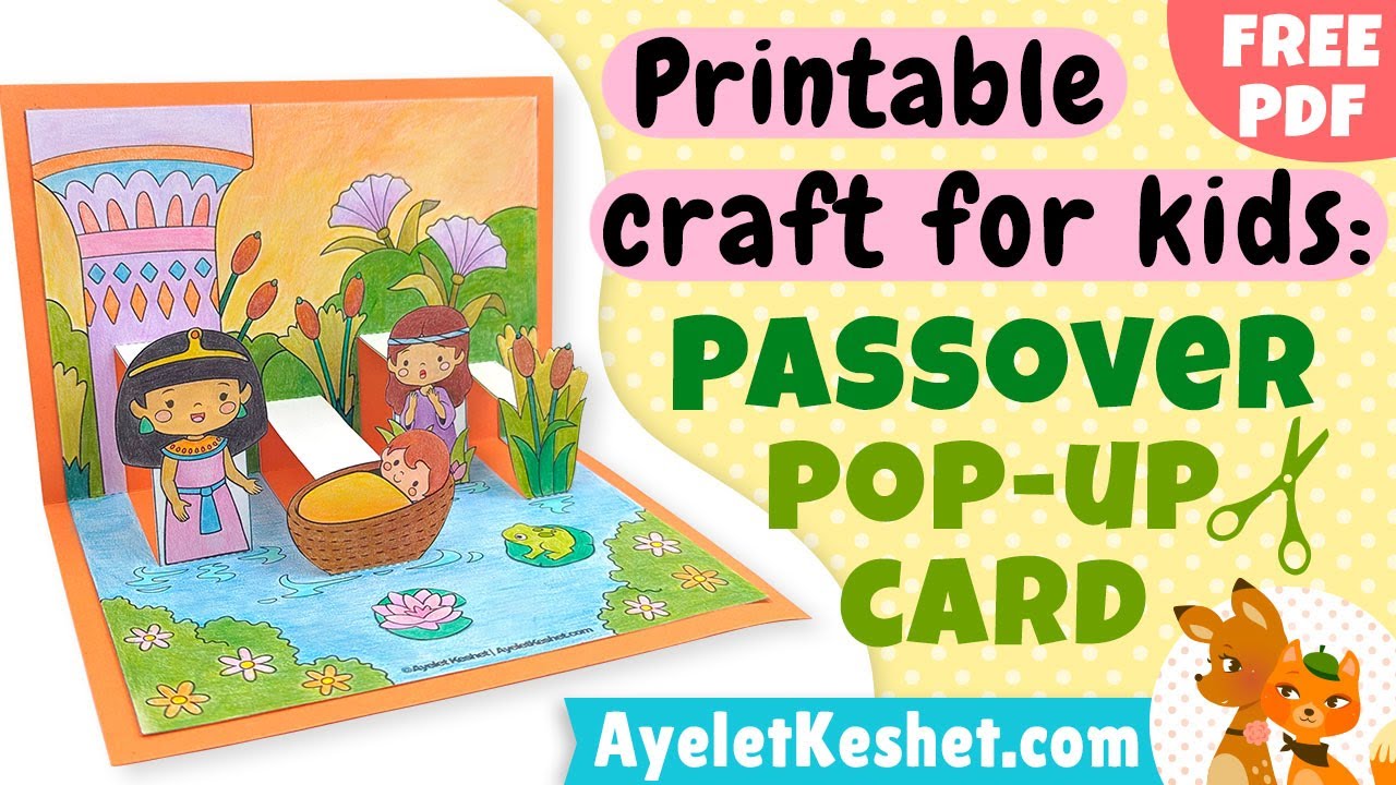 Make a DIY pop up card for Passover! (free printable craft for kids ...