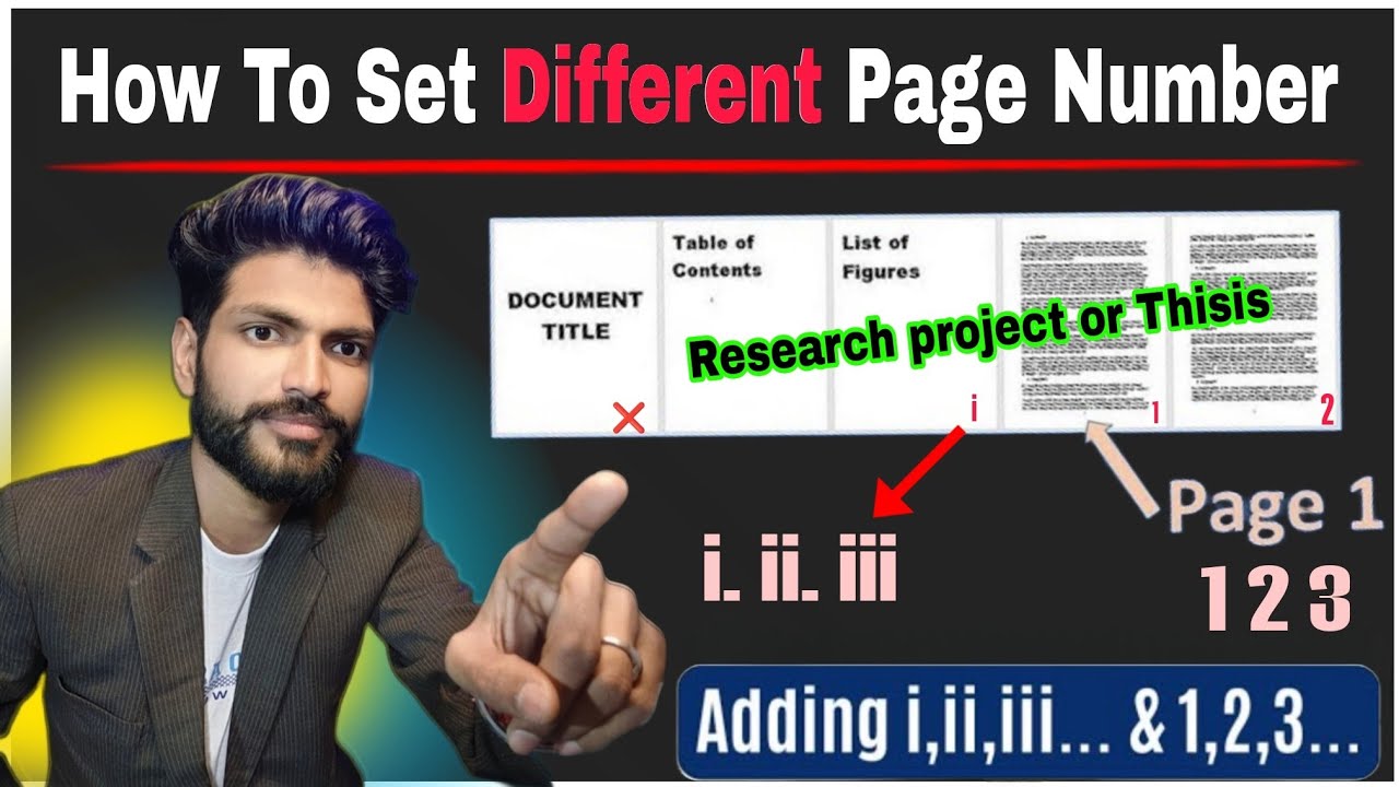 How to Add Roman & Arabic Page Numbers in One Word File | Thesis ...