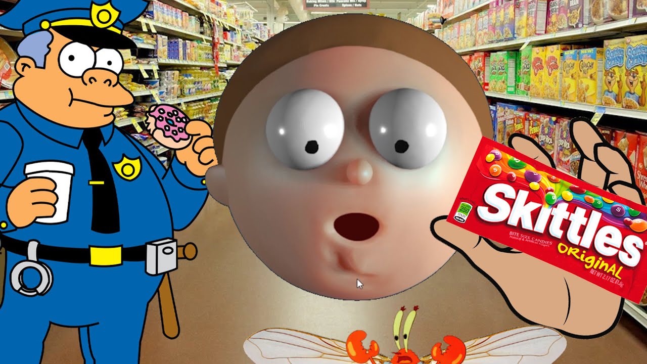 Stretchy Morty drops his Skittles but Bees - YouTube