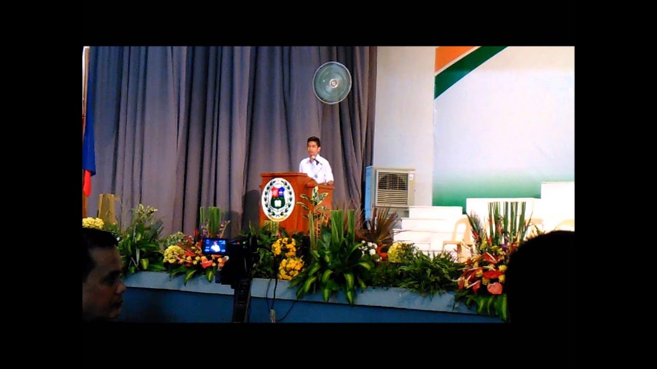 Salutatorian Speech / Welcome Address by Robin Geiger Mangubat - YouTube