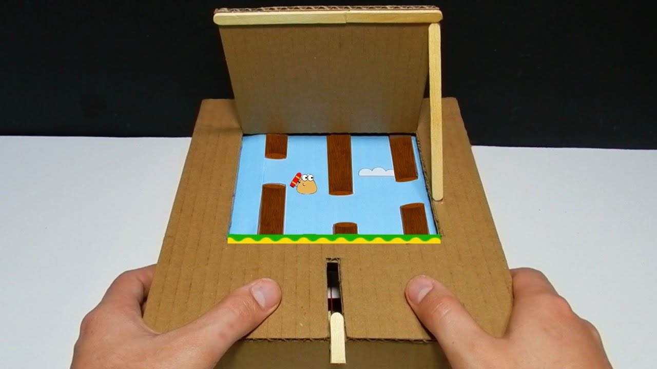 CÓMO HACER UN JUEGO DE POU CON CARTÓN - YouTube
