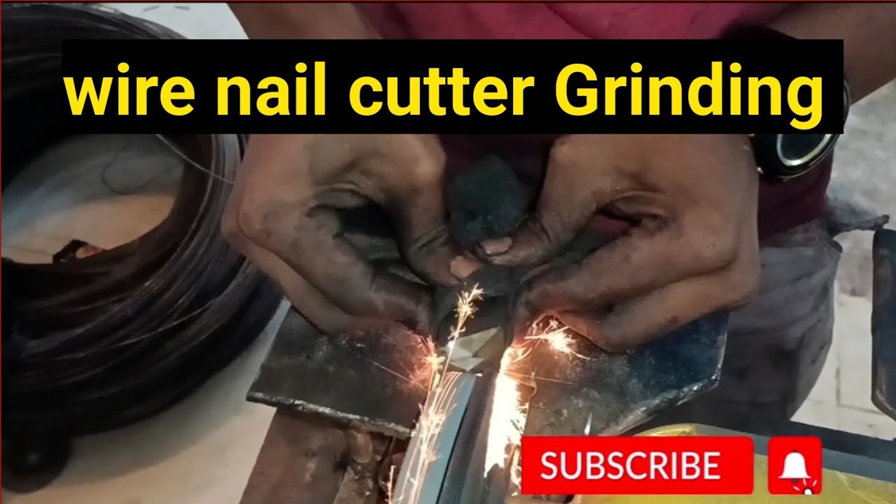 Wire nail machine cutting satting - YouTube