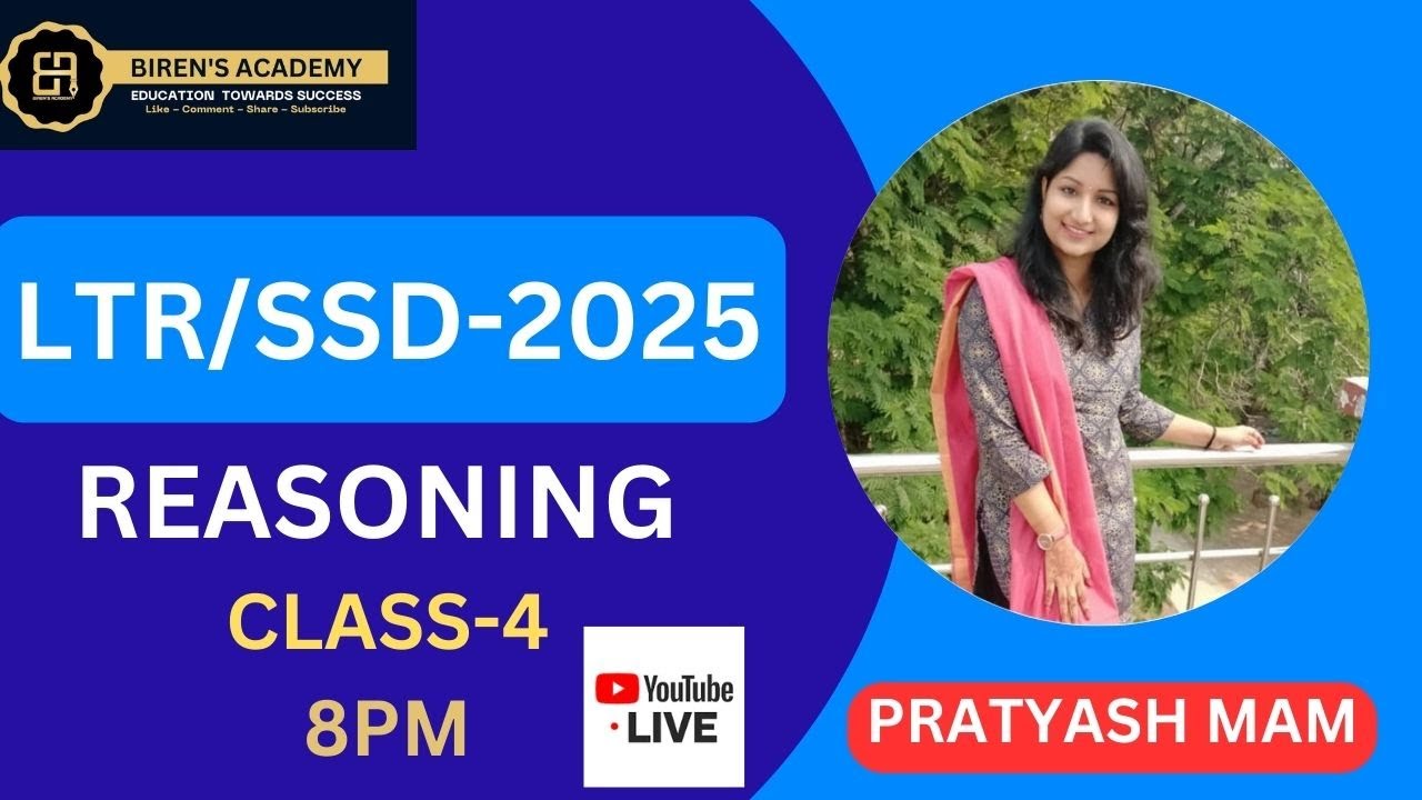 Reasoning class 4 for ltr and ssd by pratyasha mam - YouTube