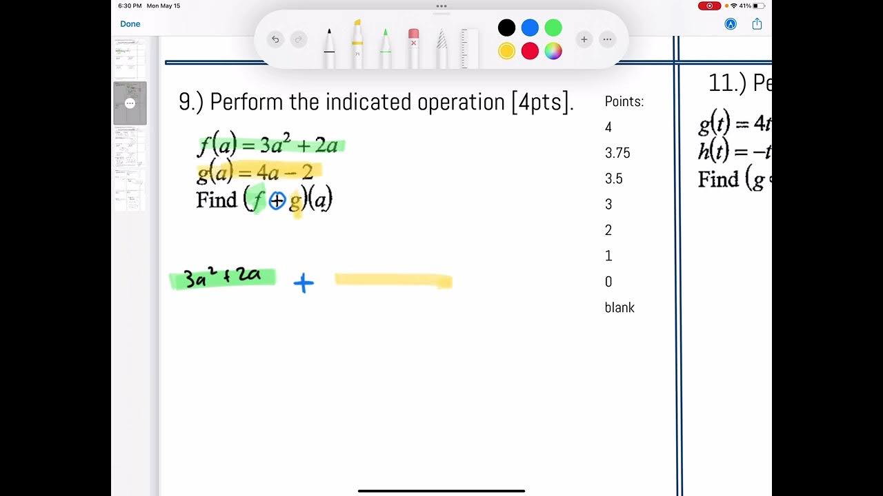 Composite Functions Algebraically Addition Youtube