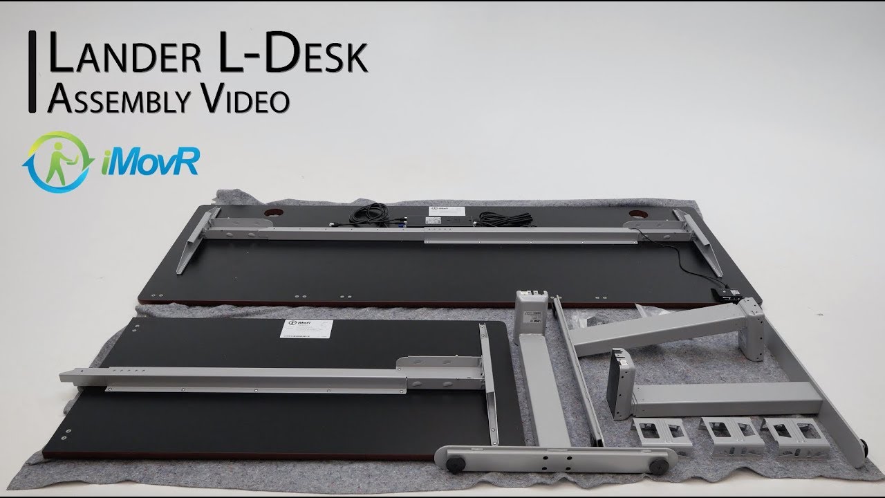 iMovR Lander L-Desk Assembly - YouTube