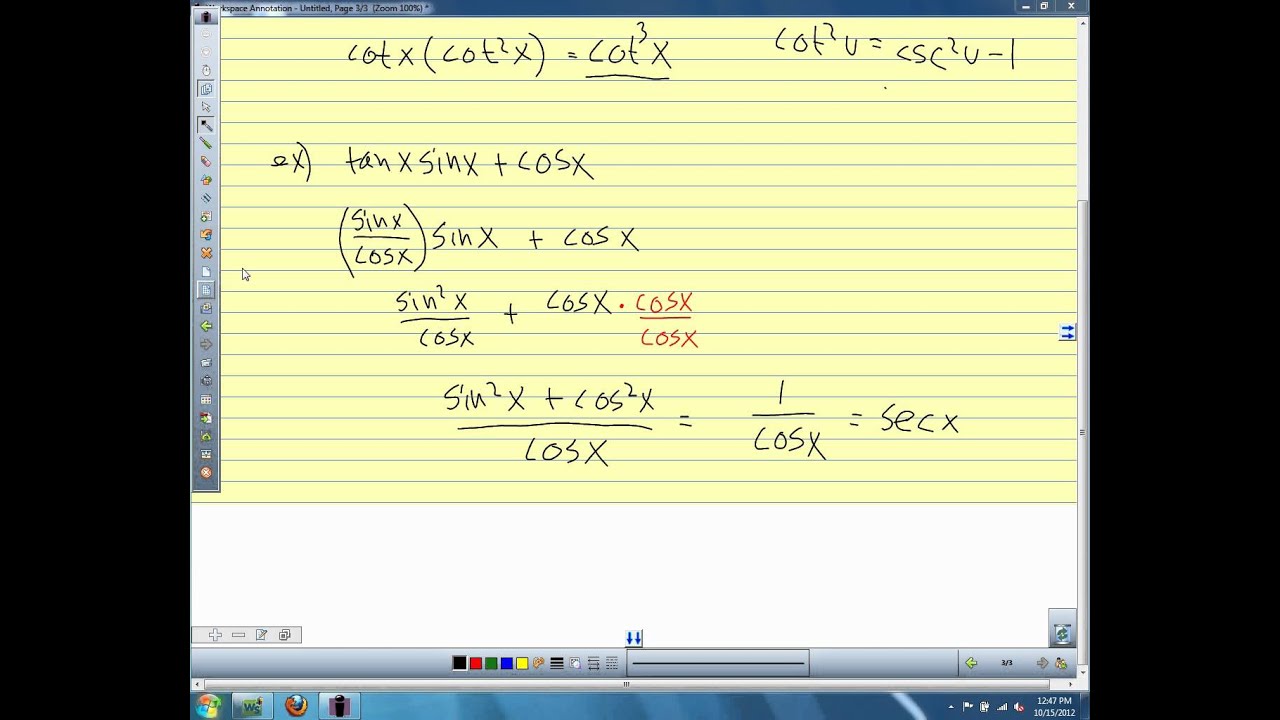 Pre Calc 5 1 Using Trig Identities YouTube pre-calc-5-1-using-trig-identities-youtube