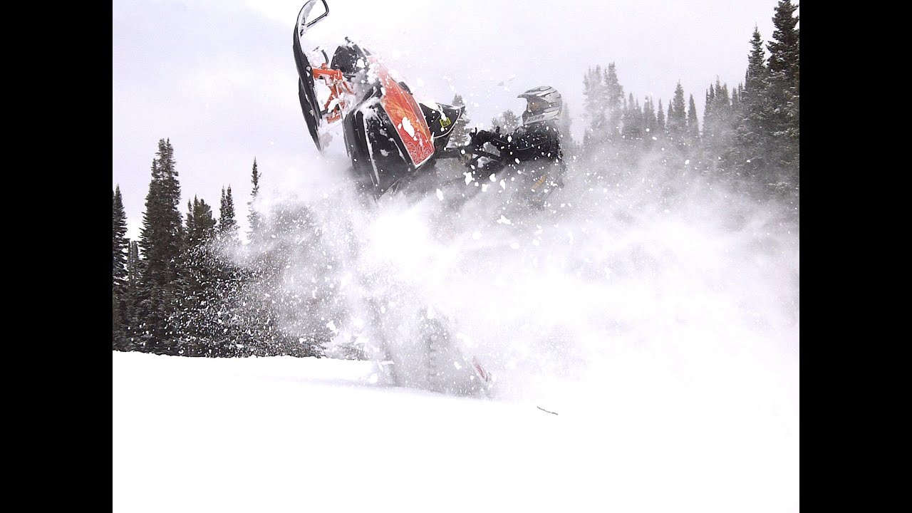 EXTREME VERTICAL Steep Snowmobile Hill Climb thru Chute Jagged Rock ...