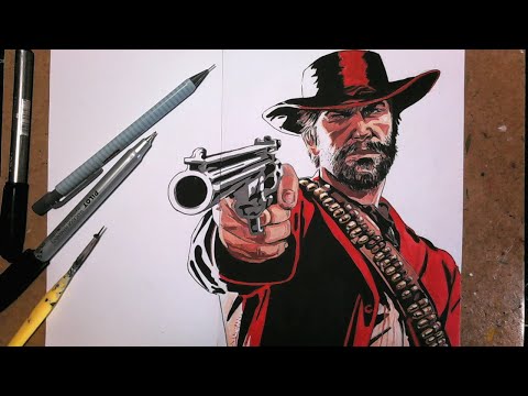 CÓMO DIBUJAR El juego de red dead redemption 2 - YouTube
