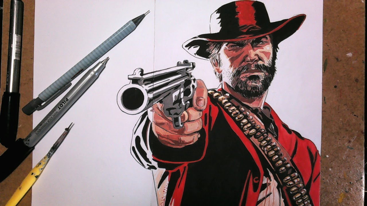 CÓMO DIBUJAR El juego de red dead redemption 2 - YouTube