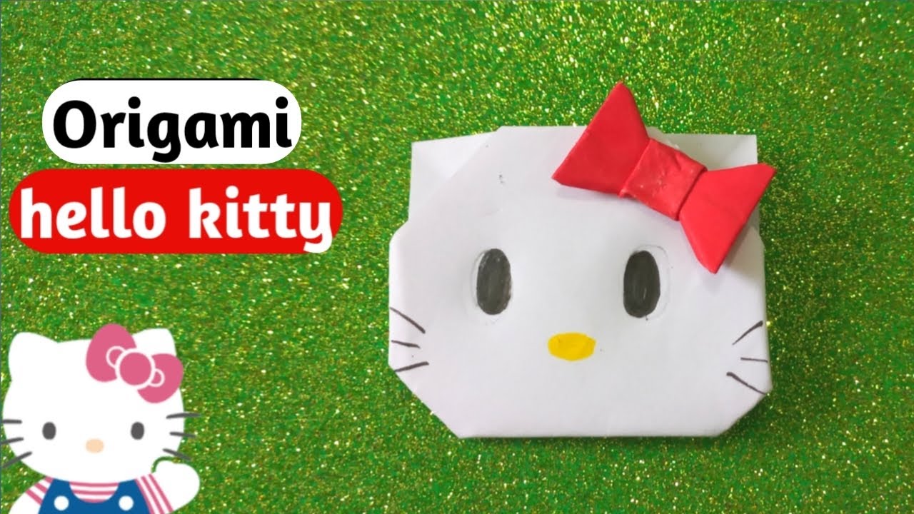 Origami hello kitty:how to make origami hello kitty paper craft diy😍😋 # ...