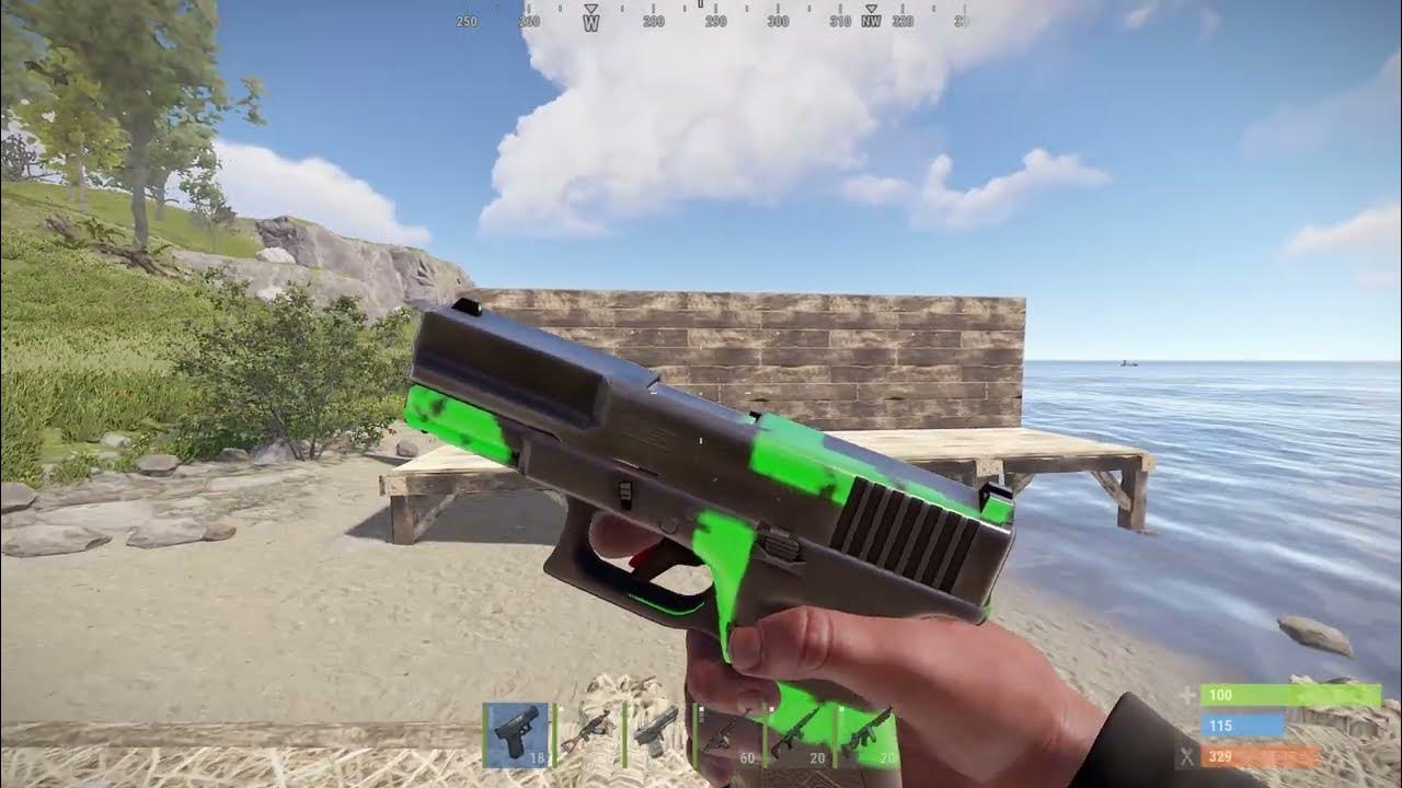 Rust - Testing the new Glock + Burst mode. - YouTube
