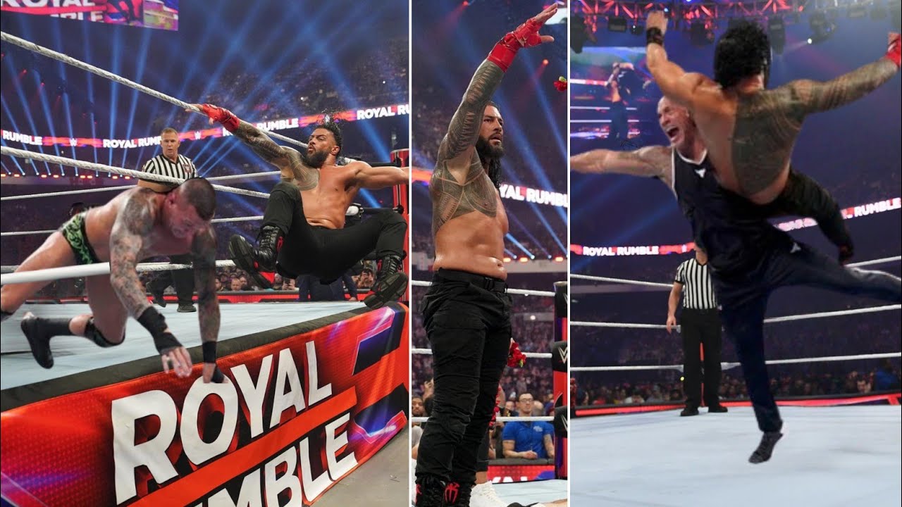 Royal Rumble 2024 Shocking Ending 🔥 Rock Attack Roman Reigns After ...