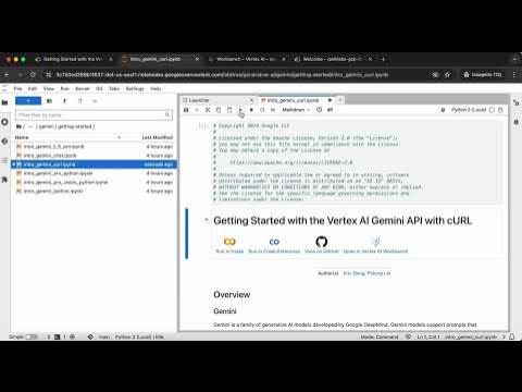 Getting Started with the Vertex AI Gemini API with cURL | GSP1228 - YouTube