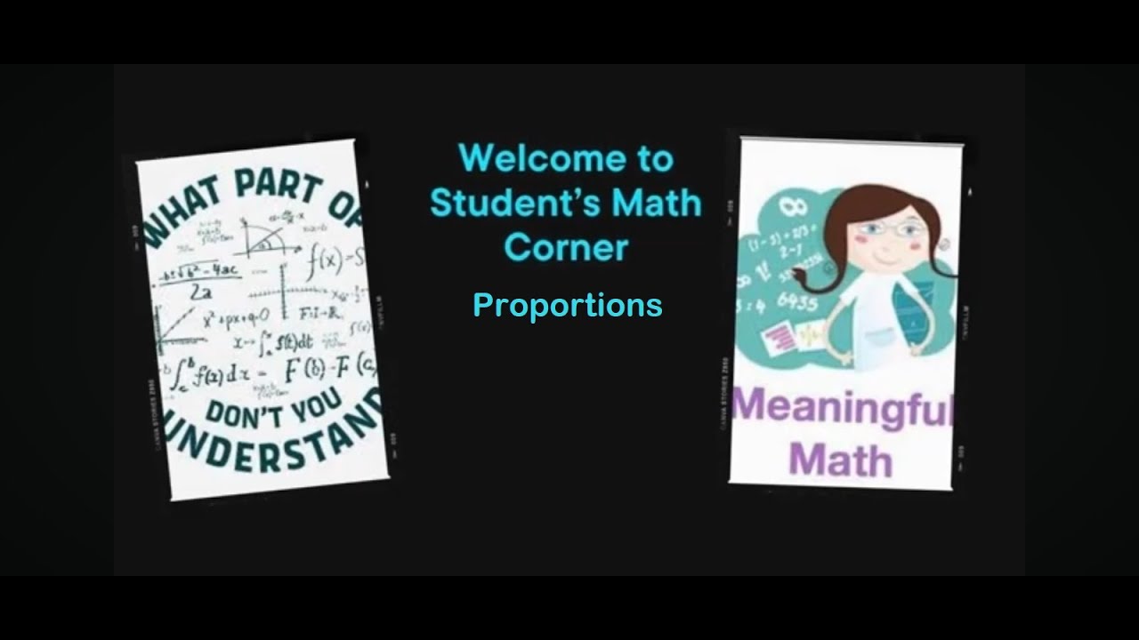 Students math corner proportions - YouTube