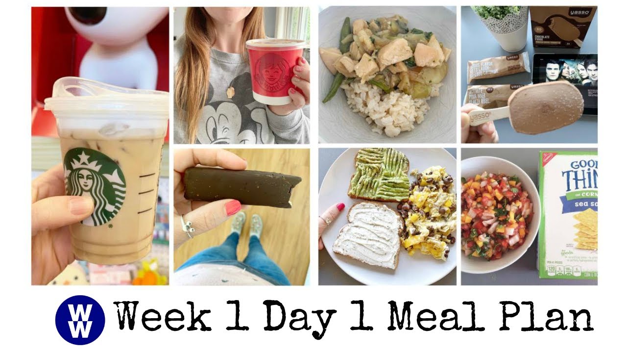Day 1: WW Meal Plan (with link to download printable meal plan) - YouTube