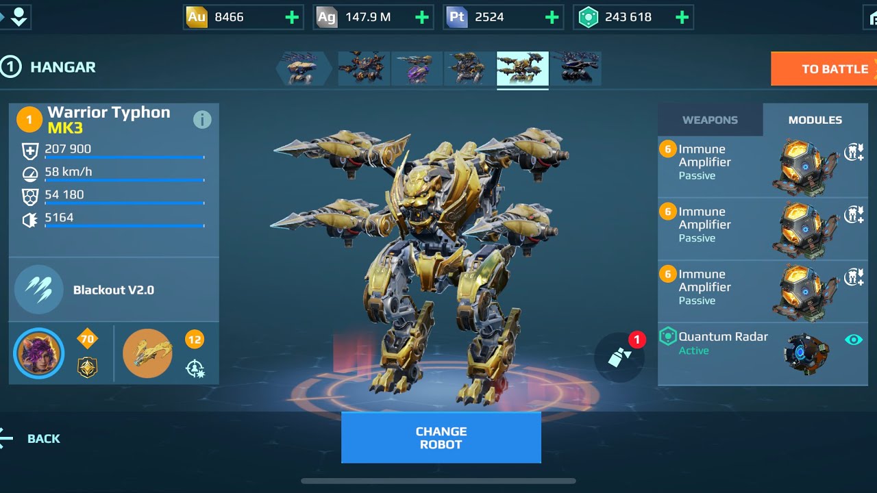 Typhon 3 Inmune Amplifier | super Fast ever | War Robots Gameplay - YouTube