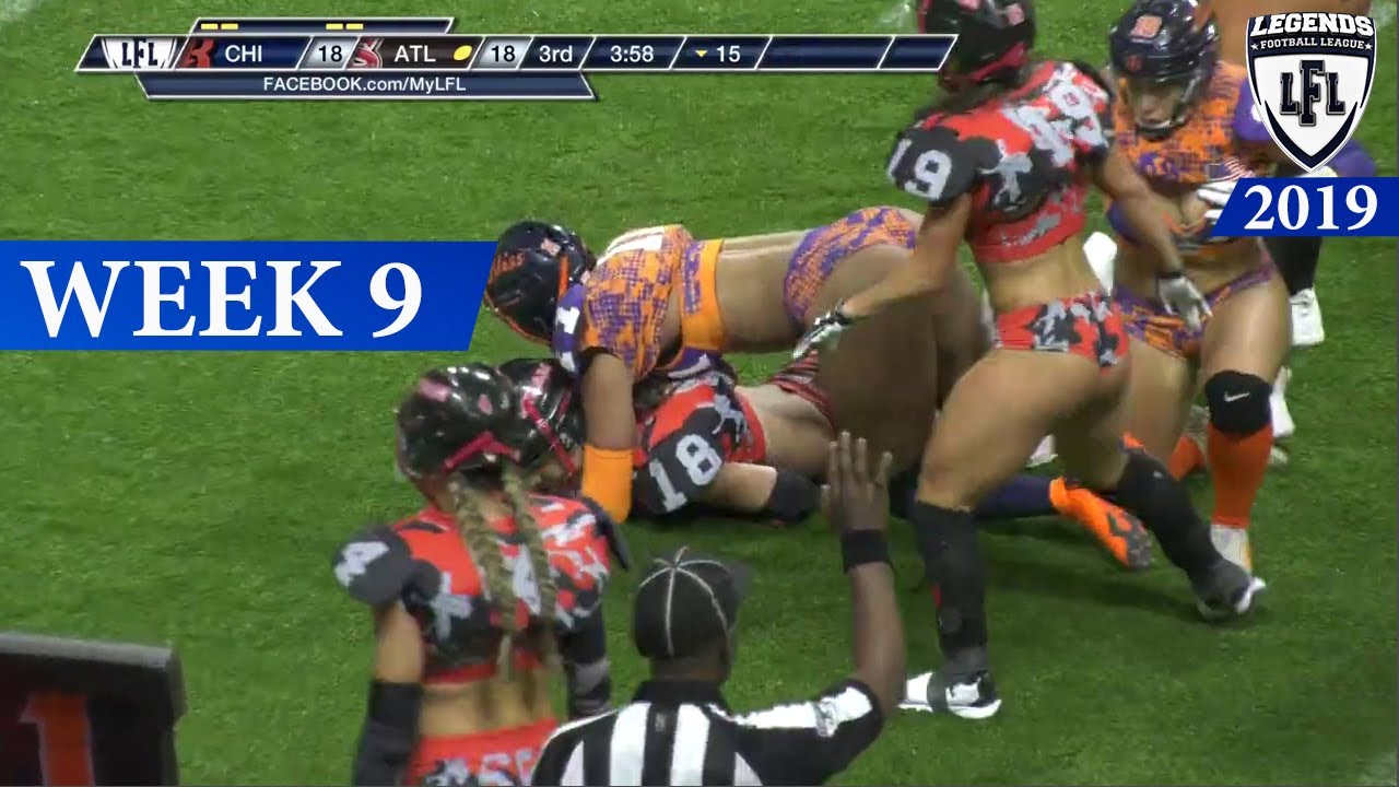 LFL USA 2019 Highlights |Hot moments and Big Hits |Atlanta Steam vs Chicago Bliss Week 9 ...