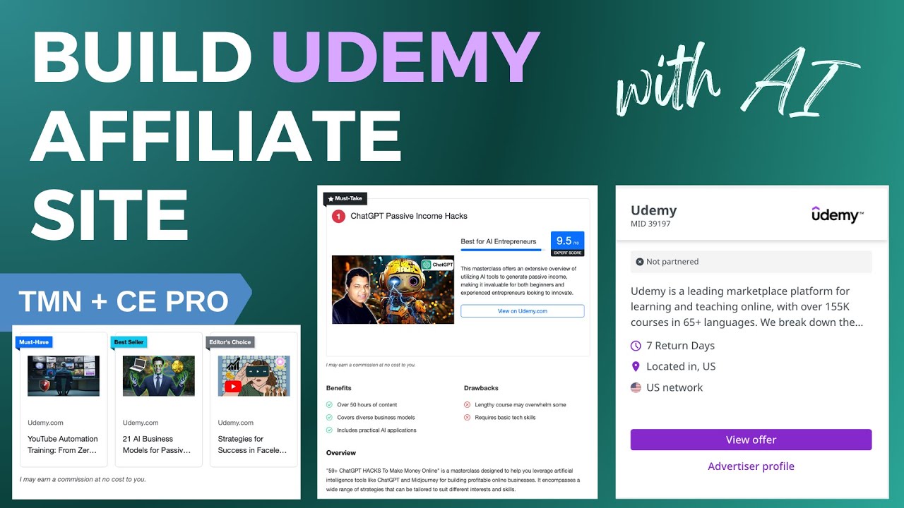 Create an Udemy Affiliate Website with AI | Too Much Niche Guide! 💰 - YouTube