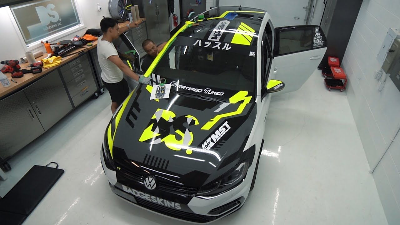 Badgeskins MK7.5 Golf R Livery Time Lapse - YouTube