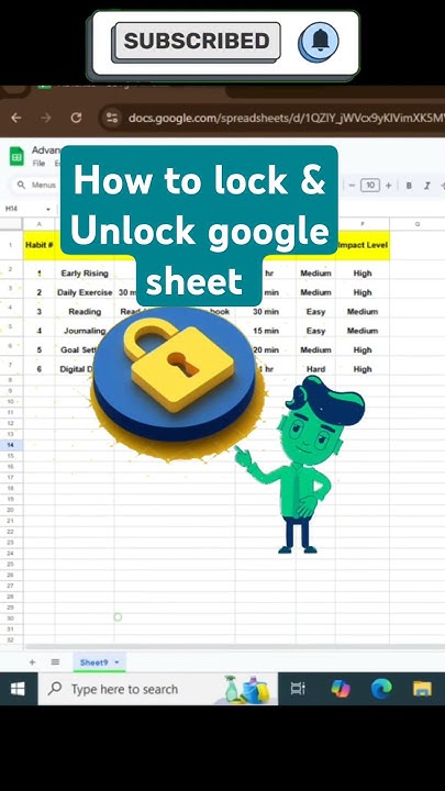 How to protect and unprotect Google sheet? - YouTube