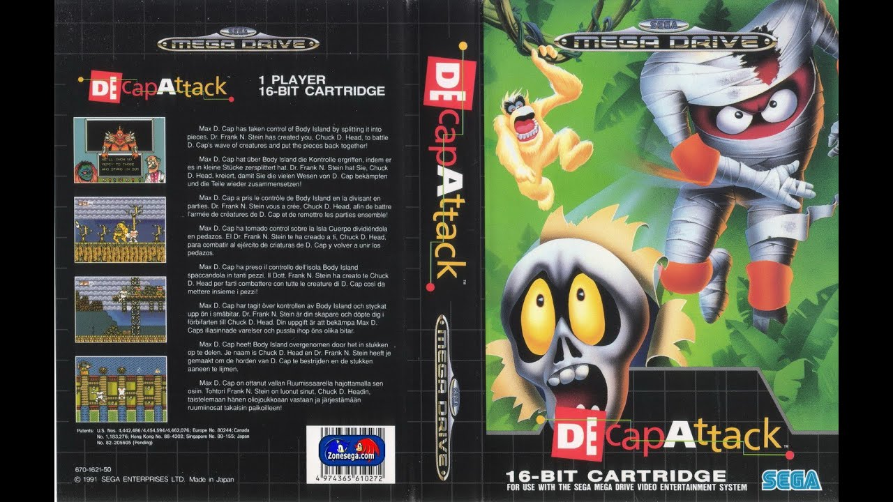 Longplay #01 Decap Attack (no death) - YouTube