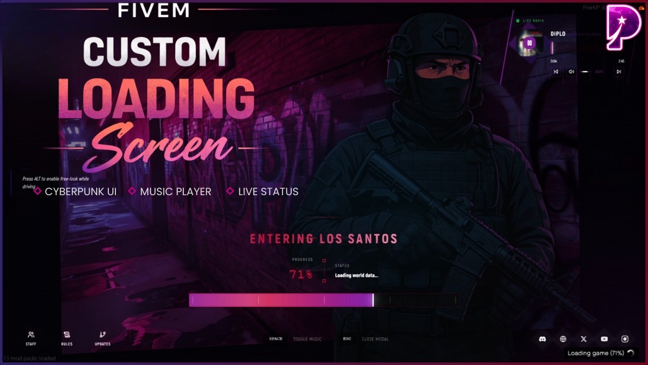 fivem script | PC - Loading | fivem loading screen - YouTube