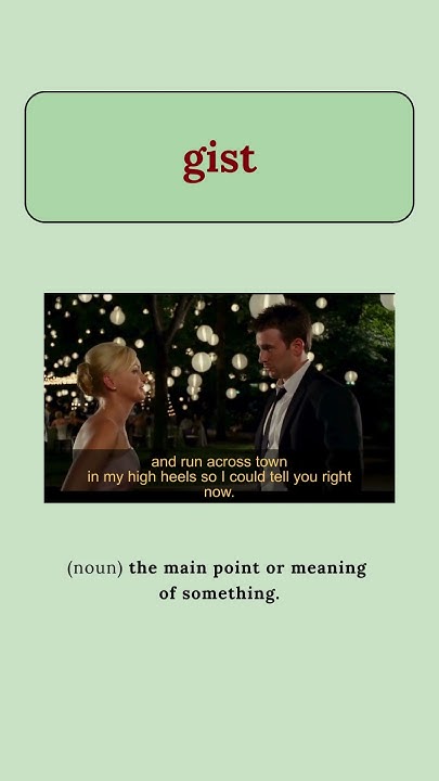 gist - (noun) #english #englishlearning #englishwithmovies - YouTube