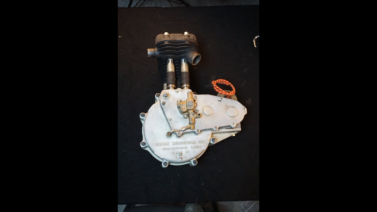 Indian Prince Engine Demounting And replacing the Flywheel Shaft - YouTube