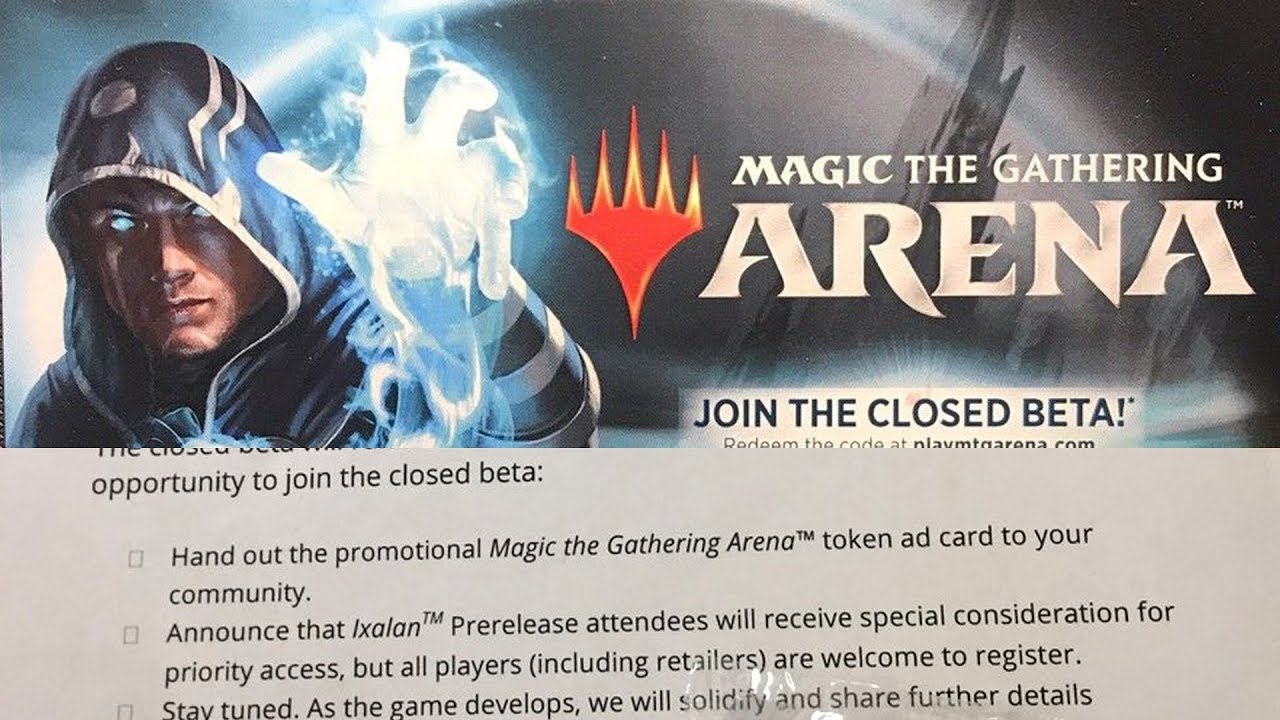Arena Beta Access Cards + Arena Redemption Code Cards Mentioned in ...