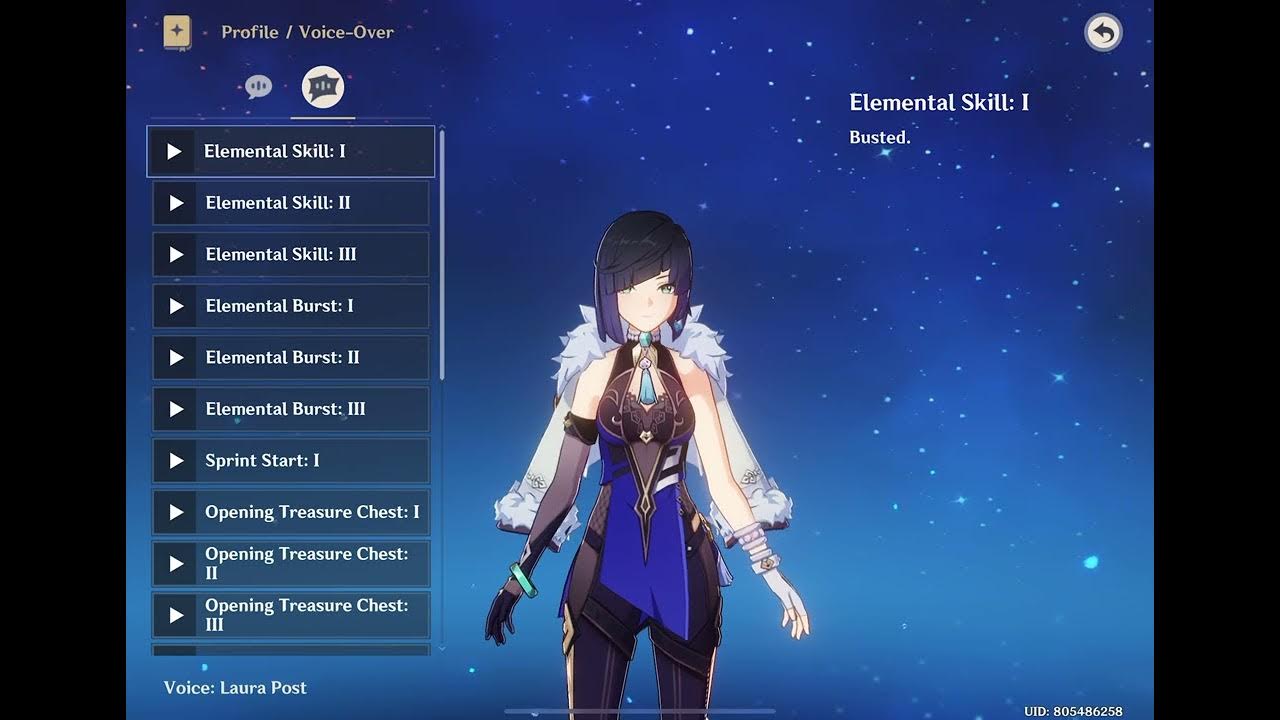 [Genshin Impact] Yelan (CV:Laura Post) English voice list [Genshin][原神] - YouTube