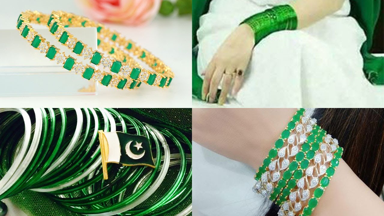 Green And White Bangles - Dpz for 14 August - Bangles - YouTube