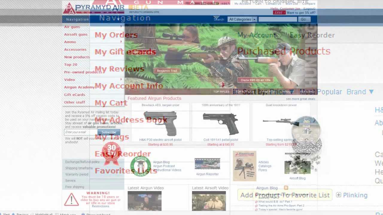 Pyramyd Air's new web site - Part 2 - YouTube