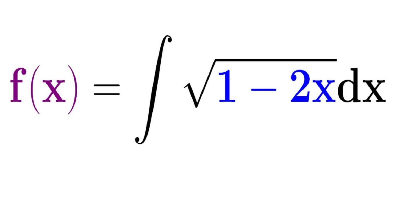 Integration Of A Square Root Through Substitution YouTube