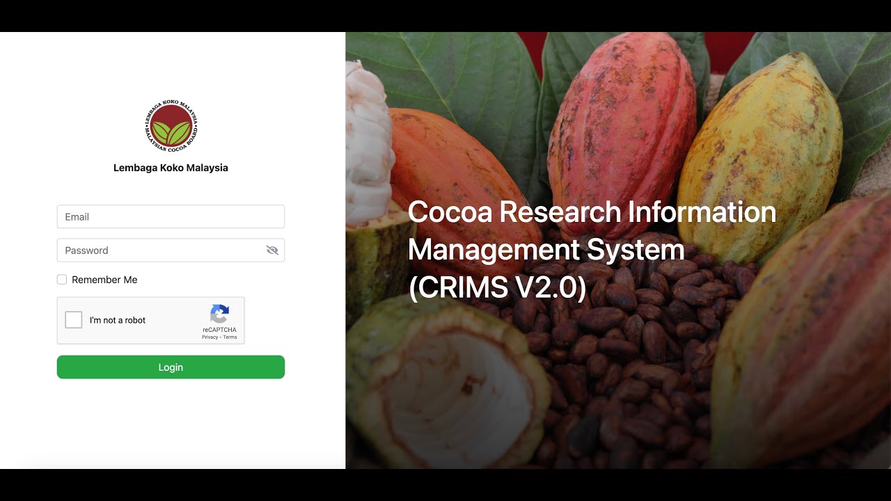 CRIMS - Cocoa Research Information Management System - YouTube