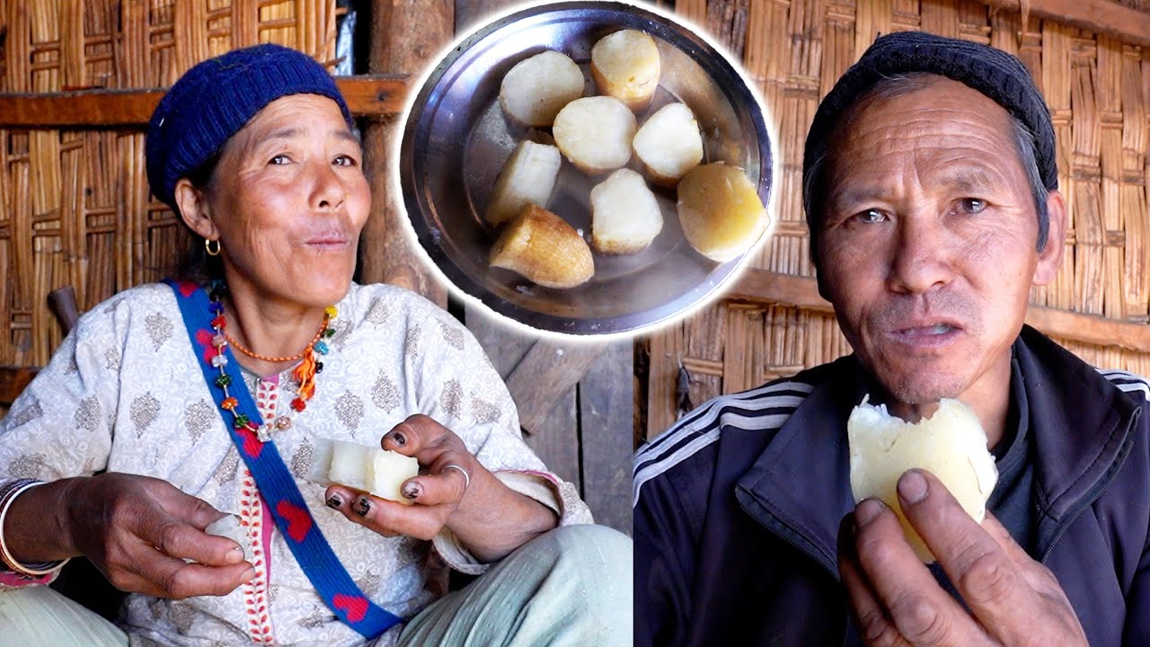 jungle man family cooking and eating snack || @junglefamilycooking ...