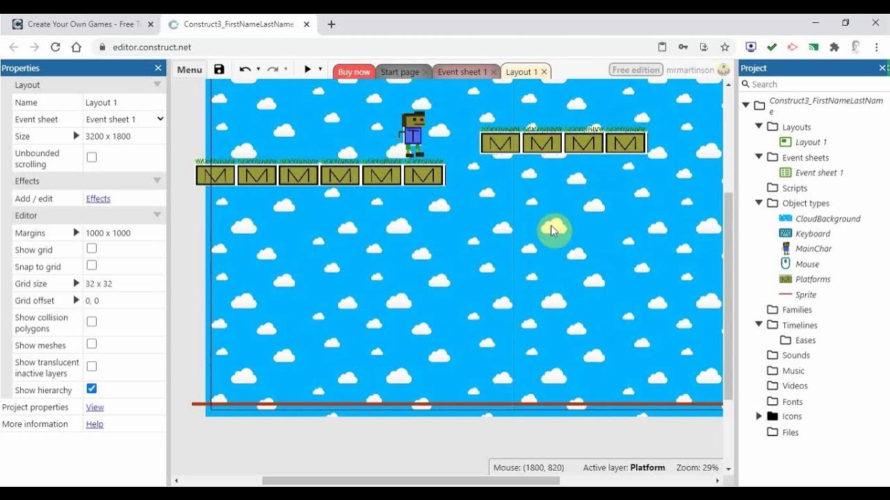 Construct 3 Video 10 Destroying a sprite - YouTube