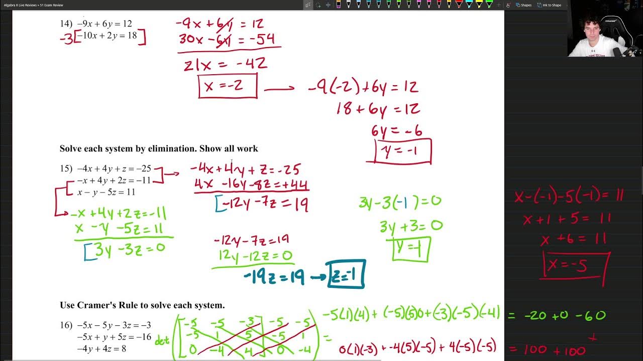 Honors Algebra II - Final Exam Review - YouTube