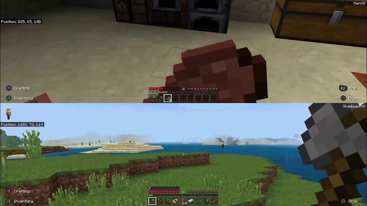 Minecraft split-screen play on PS5 PS4 EDITION - YouTube