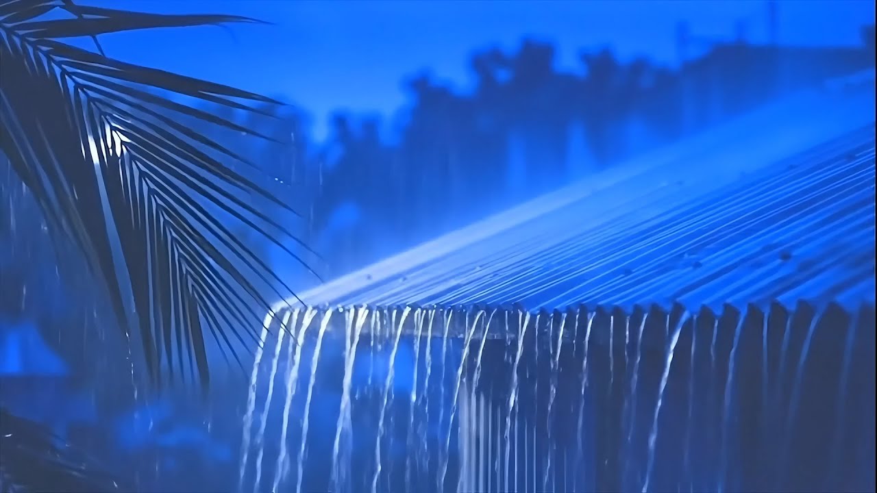 Rain Sounds on Metal Roof with Thunder for Deep Sleep | 10 Hours White ...