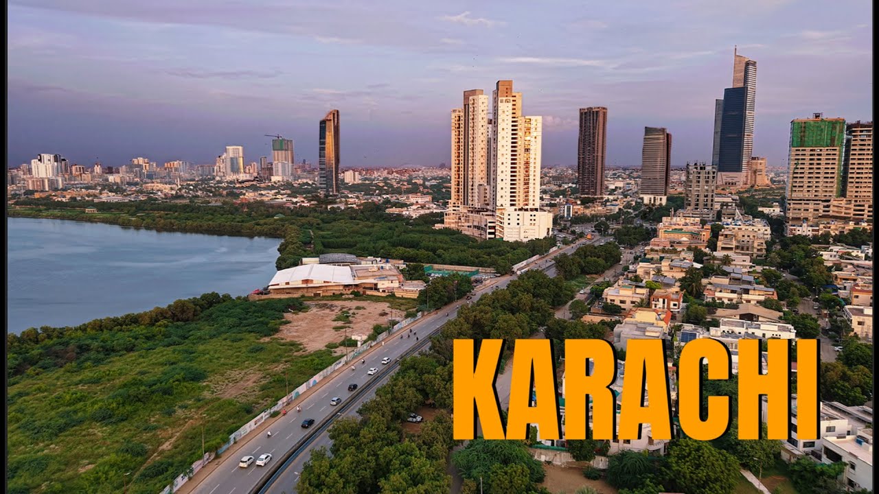 Clifton Block 1 to DHA Phase 6 Karachi | 4K Drone View via 26th Street ...