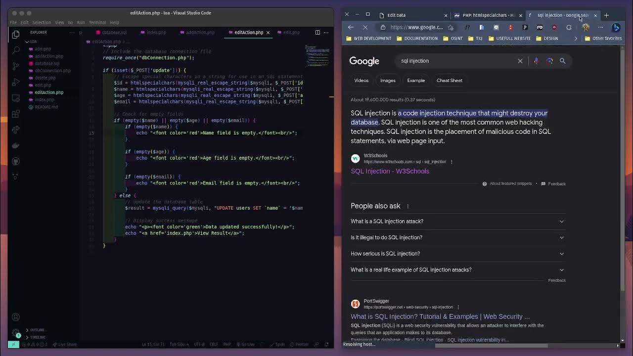Tutorial PHP: Mengamankan Aplikasi CRUD dari Serangan XSS dan SQL Injection - YouTube