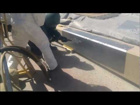 Sandblasting Creates Lettering into Concrete - YouTube