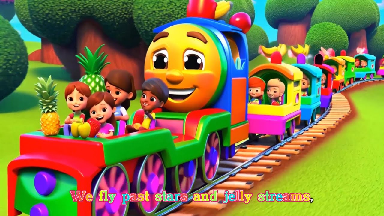 The Kids and Fruits Train, Choo-Choo Train Song - Little Melody Song ...